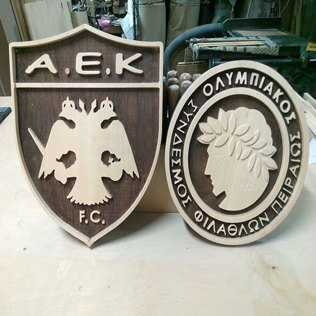 ΞΥΛΟΓΛΥΠΤΟ ΣΗΜΑ ΟΛΥΜΠΙΑΚΟΥ - AEK